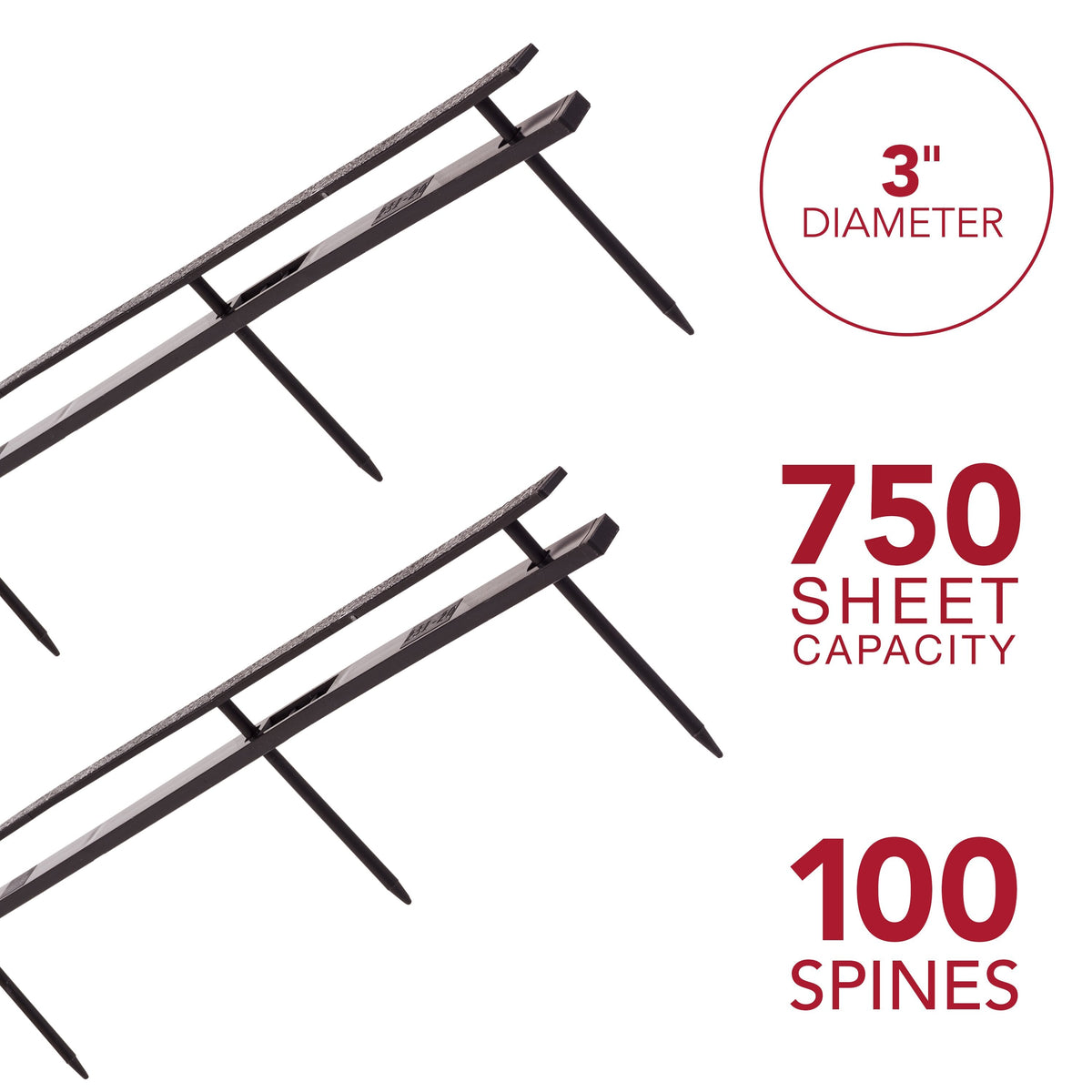 GBC VeloBind V110e Binding Spines, 11" x 3", Black, 6 Packs, 100 Per P ...